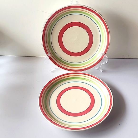 Royal Norfolk | Dining | Set Of 2 Royal Norfolk Stoneware Stripe Color ...